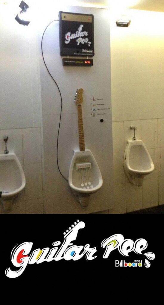 Guitar Pee – Interactive Urinals to play music – Feel Desain | your ...