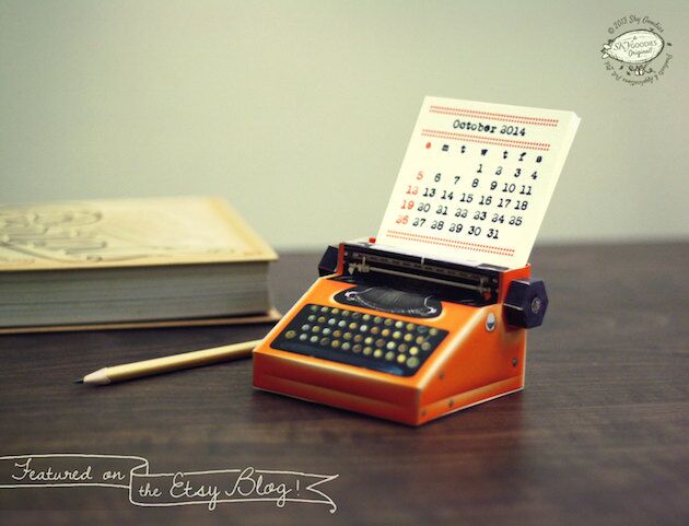 DIY Printable Paper Typewriter Calendars – Feel Desain | your daily ...