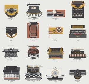 A Visual Compendium of Typewriters | Pop Chart Lab – Feel Desain | your ...