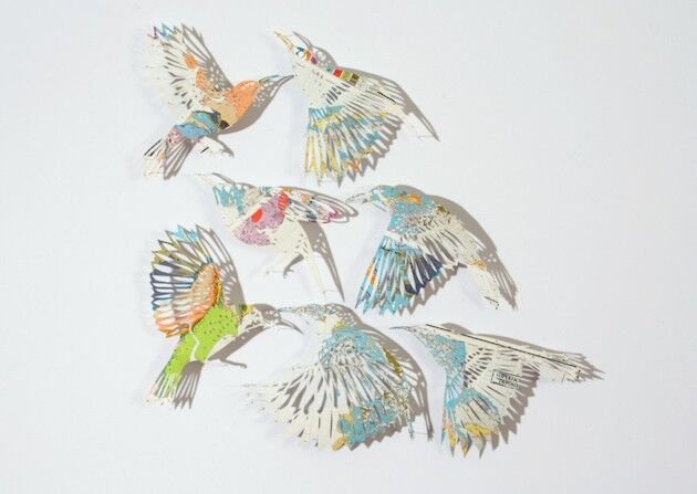 Ethereal paper birds from old maps and atlases | C. Brewster – Feel ...